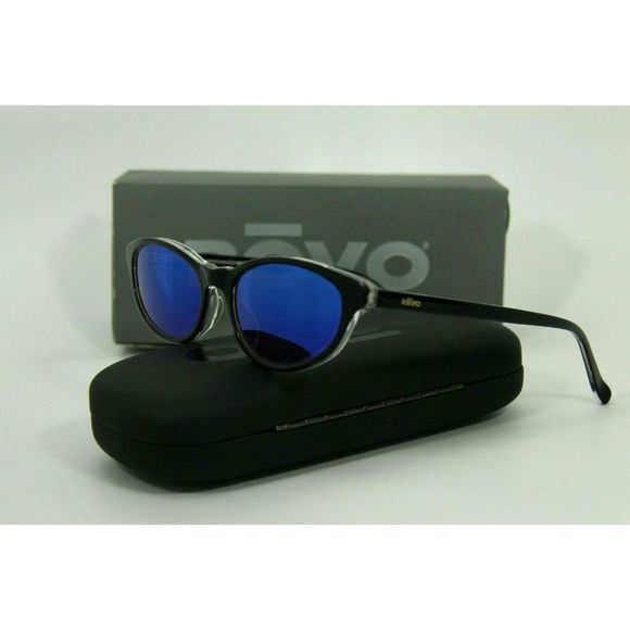 Revo | Accessories | Revo Vintage Shapely Blk Crystal Bwn Blue Mirro ...